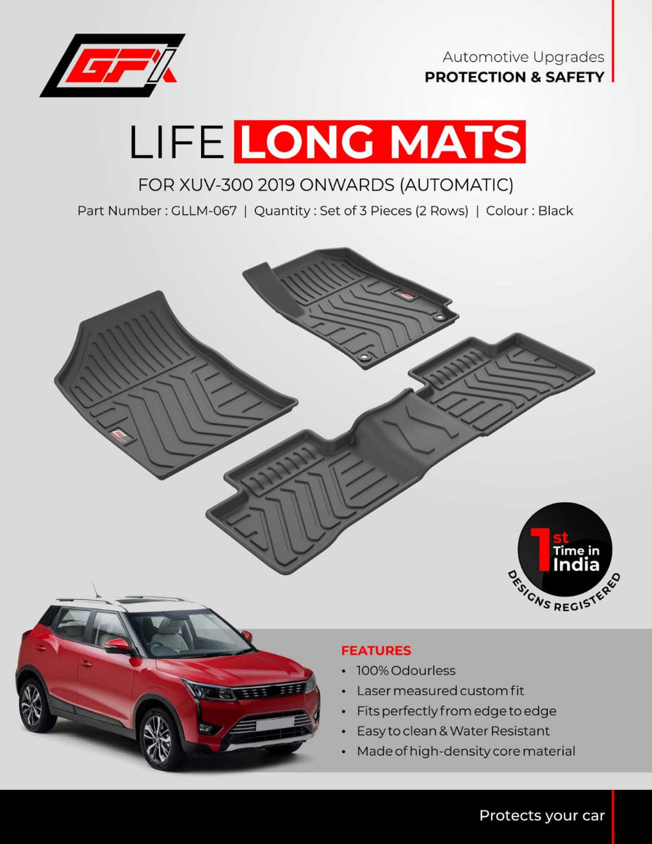 GFX Life Long Floor Mats For Mahindra XUV 300 (2019 Onwards)