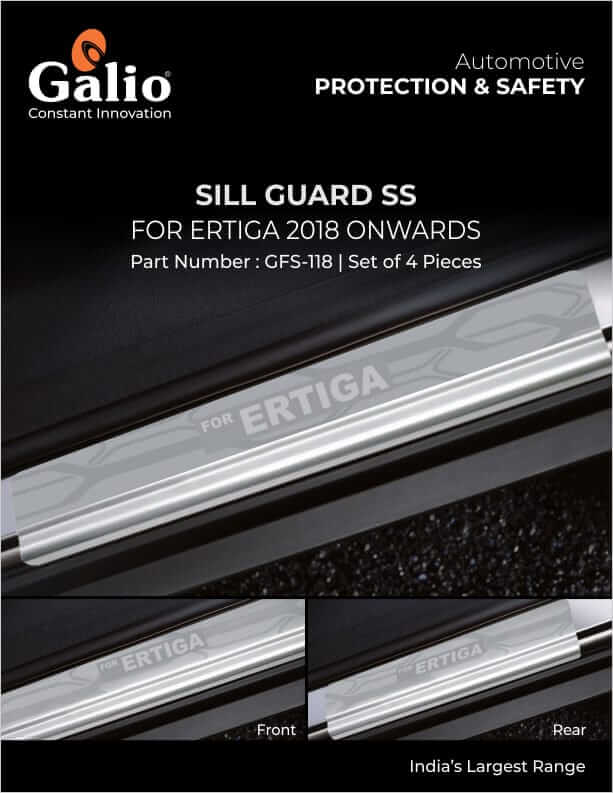 Galio Stainless Steel Door Sill Guards For Maruti Suzuki Ertiga 2018 O