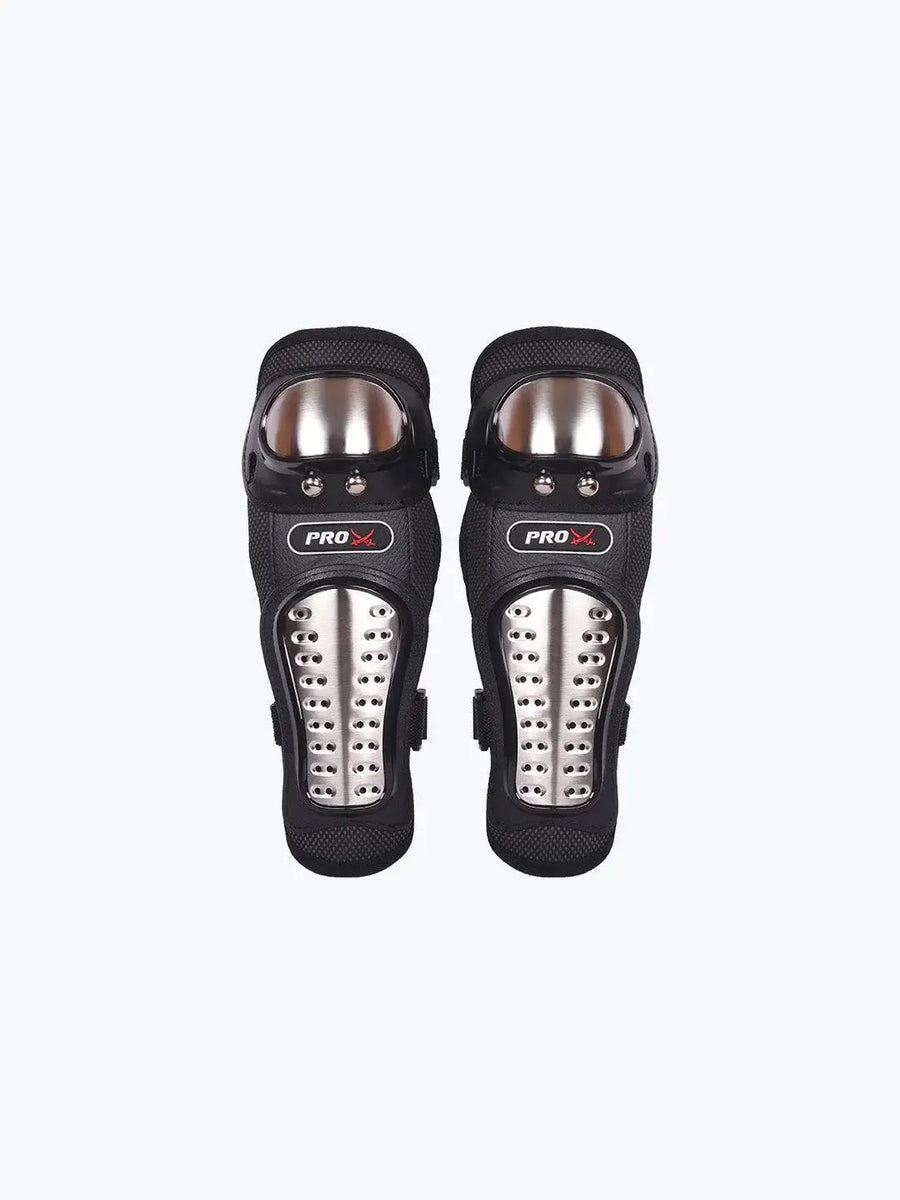 Pro X Stainless Steel Knee And Elbow Guards For Bike Riders