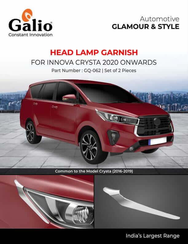 Galio Head Lamp Garnish for Toyota Innova Crysta