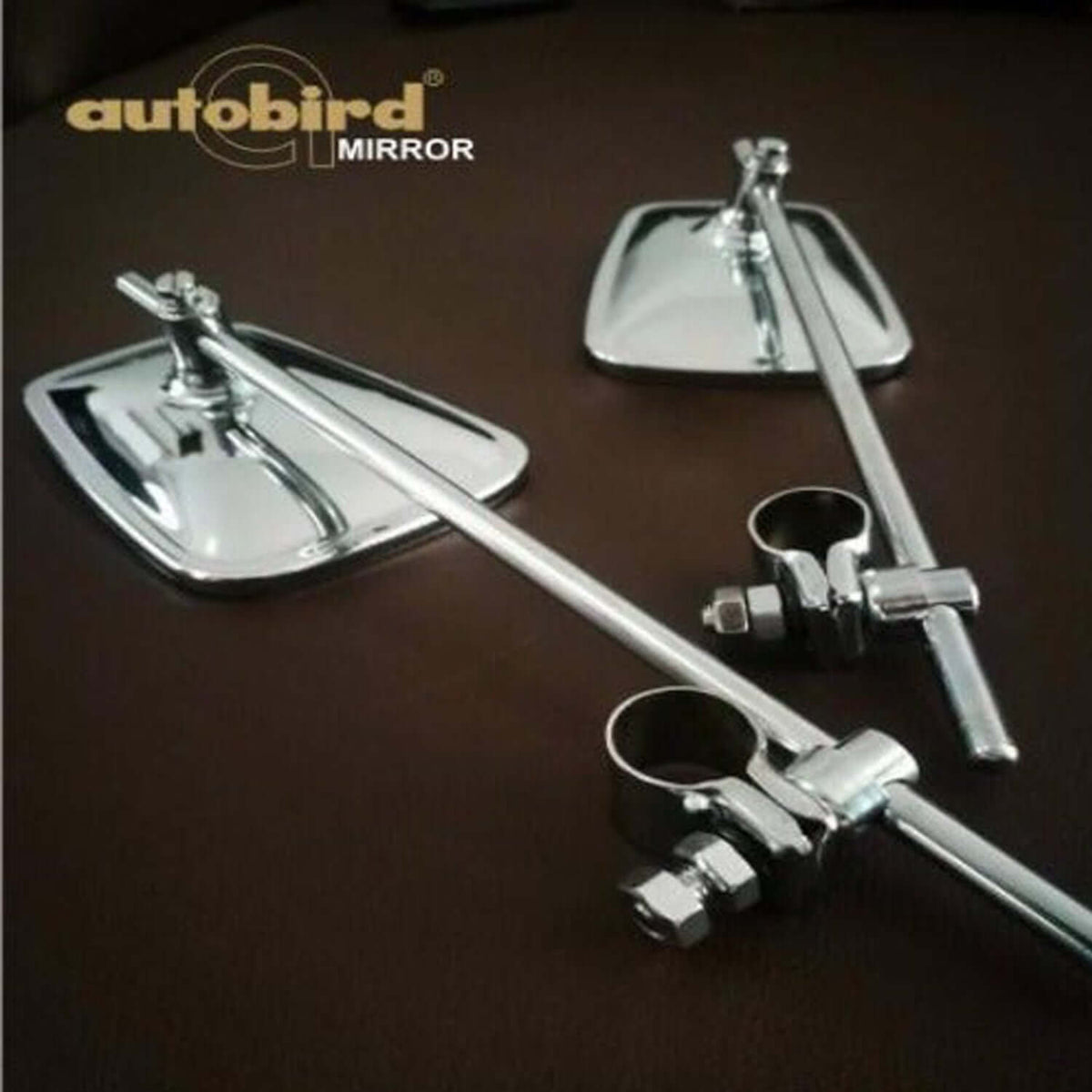 Autobird Stainless Steel Mirrors for Bajaj Bikes (Set of 2)