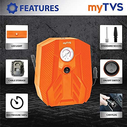 MyTVS TI-15 Airchamp Tyre Inflator - Essential Car Tool