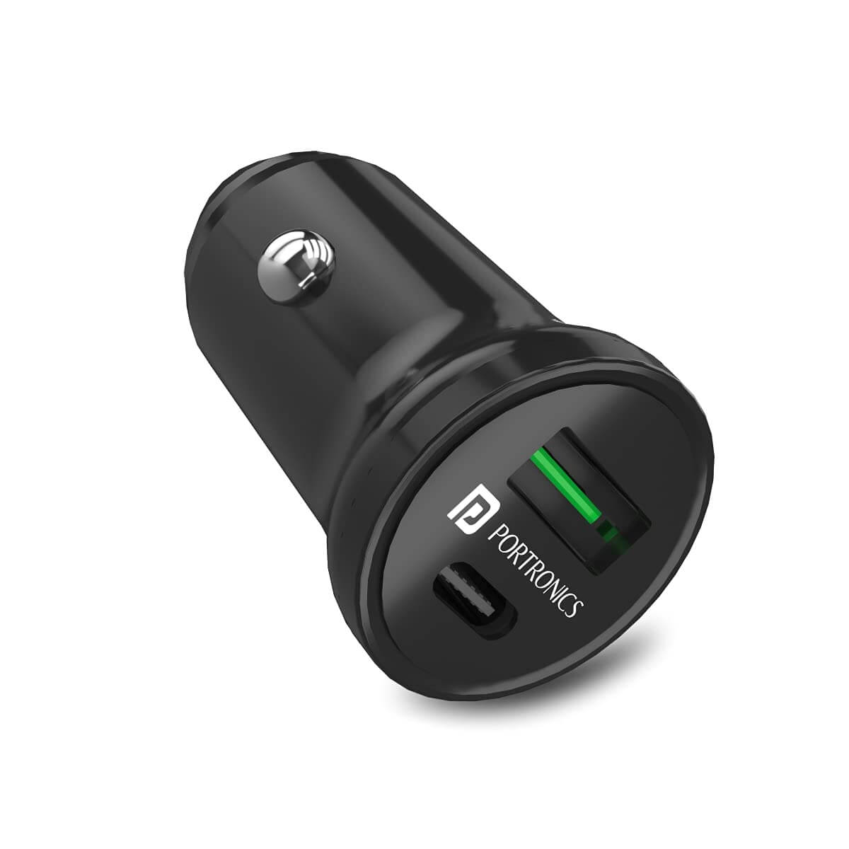 Powerful Portronics Car Charger (Dual Output Ports)